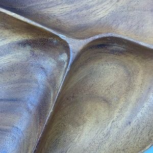 Dining | Vintage Leilani Monkey Pod Wood Leaf Tray Dish 3 | Poshmark